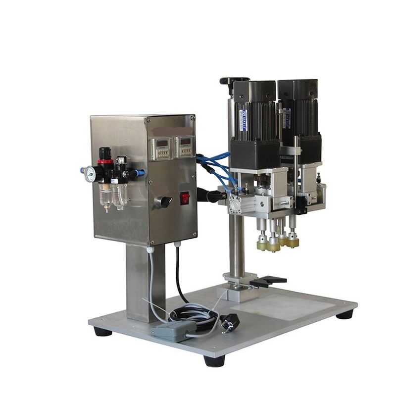 Semi automatic capping machine for spray caps - Μηχανήματα Συσκευασίας ...